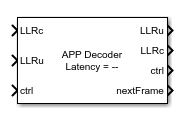 APP Decoder - Decode convolutionally-coded LLR values using MAP algorithm - Simulink
