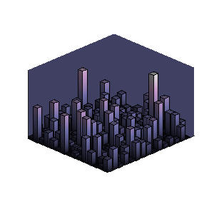 MATropolis with moving light source (sun) - MATLAB Flipbook Mini Hack