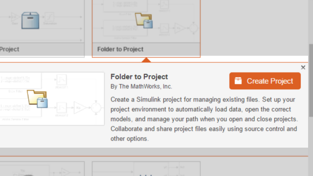 Automatic Project Creation - MATLAB & Simulink