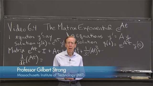 Differential Equations and Linear Algebra, 6.4: The Matrix Exponential ...