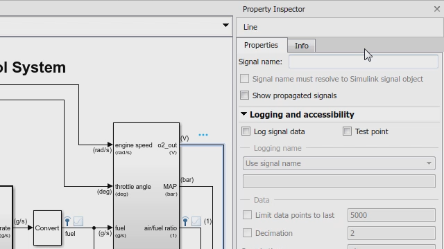 In-Canvas Property Editing - MATLAB & Simulink